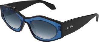 Alaia Femme, Accessoires, Bleu, Taille: 55 MM Lunettes de soleil oeil-de-chat