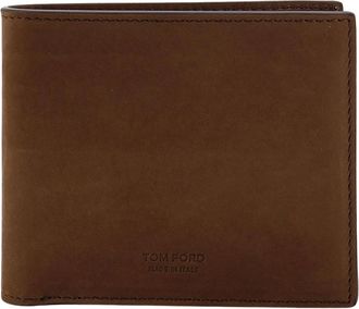 Tom Ford Homme, Accessoires, Brun, Taille: ONE Size Elongated T Line Classic Bifold Wallet
