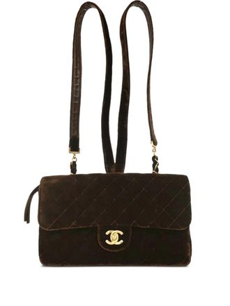 Chanel sac &agrave; dos &agrave; matelassage losanges (1994-1996) - Marron