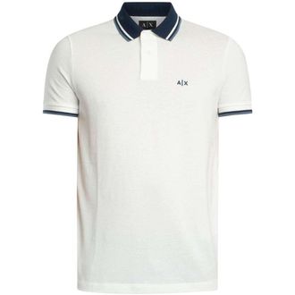 A|X Armani Exchange Polo &agrave; col contrast&eacute; coupe ajust&eacute;e