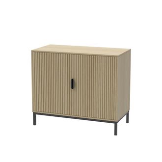 Vicco Kommode Lennox, Regal mit T&uuml;ren, Eiche, 80 x 45 cm mit 2 T&uuml;ren