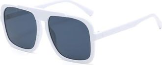 Generic Lunettes De Soleil Polaris&eacute;es For Hommes Et Femmes, Monture Large, Style Tendance, Id&eacute;ales For Les Photos En Ext&eacute;rieur Et Les F&ecirc;tes.(White)
