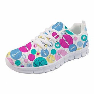 Coloranimal Femmes Sneaker Appartements Mignon Infirmière Imprimer Léger Mesh Chaussures EU37