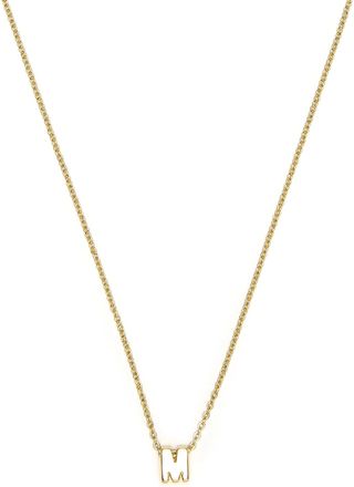 Luxenter Halskette mit Alphabet-Finish 18 Karat - Buchstabe M, Mediano, Metall, ohne Edelstein, Mediano, Metall, Kein Edelstein