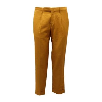 BRIGLIA 1949 Italienische Leinen-Baumwollhose - - Trousers - Herren - Gelb - W44