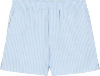 Ami Homme, Shorts, Bleu, Taille: XS Short ray&eacute; &agrave; taille &eacute;lastiqu&eacute;e