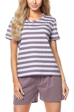 Merry Style Damen Schlafanzug MS10-177 (Violett/Melange, XXL)