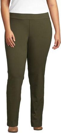 Lands End Slim Fit Starfish Jersey-Freizeithose, Damen, Gr&ouml;&szlig;e:52-54 plus, Gr&uuml;n, Elasthan/Baumwoll-Mischung, by Lands End