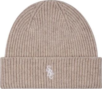 Sporty & Rich Femme, Accessoires, Beige, Taille: ONE Size SRC Cashmere Beanie