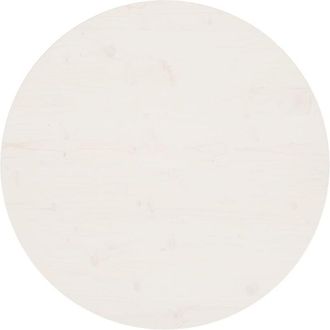 vidaXL Vidaxl - Dessus de table blanc &Oslash;80 cm - Bois de pin massif - &Eacute;paisseur 2,5 cm - Pour tables &agrave; manger et basses - Facile &agrave; nettoyer