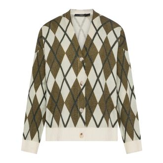 Seventy Cardigan a rombi - - Knitwear - Damen - Gr&uuml;n - XS