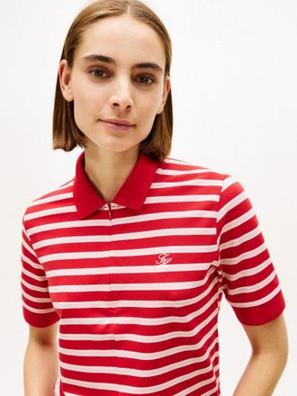 Tommy Hilfiger Poloshirt TH SCRIPT LYOCELL ZIP SS POLO