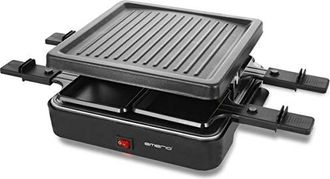 Emerio Raclettegrill,4 Pfannen,Grillplatte antihaft (RG-120656)