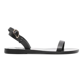 Ancient Greek Sandals Schwarze Flache Ledersandalen - - Shoes - Damen - Schwarzk - 36 EU