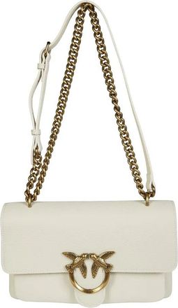 Pinko Pinko Hobo Bags - Sculptural Mini Shoulder Bag With Gold-Tone Bird C - Gr. unisize - in Weiß - für Damen