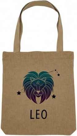 Fabulous Sac Shopping Tote Bag Aspect Lin - Leo Astrology Sign Celestial Solar Prediction - Sac de Courses Toile Epaisse 360g Beige Naturel Cabas Port&eacute; Epaule 