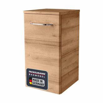 Fackelmann Unterschrank Milano/Badschrank mit Soft-Close/Ma&szlig;e (B x H x T): ca. 30,5 x 57 x 32 cm/Schrank f&uuml;rs Bad mit 1 T&uuml;r/T&uuml;ranschlag frei w&auml;hlbar/Korpus: Brau