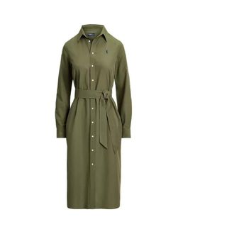 Polo Ralph Lauren Femme, Robes, Vert, Taille: 36 FR Pony Belted Shirt Dress