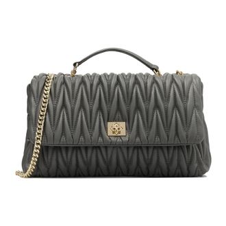 Kazar Graue Kettenhandtasche mit auff&auml;lligem Steppmuster - - Bags - Damen - Grau - ONE SIZE