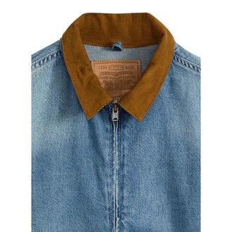 Levi's Veste droite &agrave; col contrast&eacute; en denim de coton