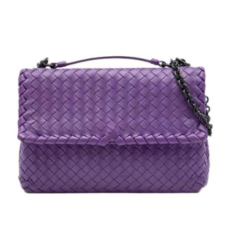 Bottega Veneta Pre-owned Sac bandouli&egrave;re Olympia - Femme - Pre-owned - Violet - Taille: ONE Size