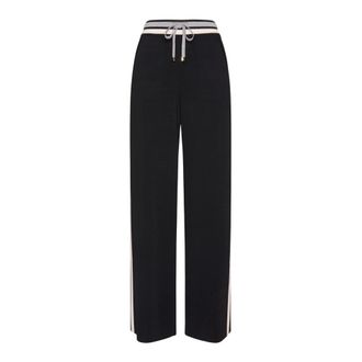 Elena Miro Pantaloni Palazzo aus Viskosemischung - - Trousers - Damen - Schwarzk - L
