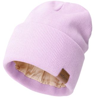 Dreshow Beanie M&uuml;tze f&uuml;r Damen Herren Warme Winterm&uuml;tze mit Weichem Satin Gef&uuml;tterte Unisex Dehnbar M&uuml;tze mit B&uuml;ndchen Strickm&uuml;tze