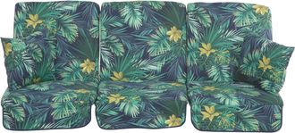 Patio Hollywoodschaukel Auflage 180 cm Rimini/Venezia 3 Sitzauflagen mit Seitenkissen Gartenbankauflage Volant vorne
