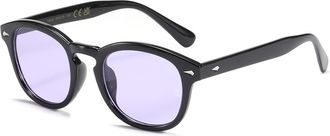 SHEEN KELLY Vintage Runde Sonnenbrille Frau Eyewear M&auml;nner Sonnenbrille Rosa Blau