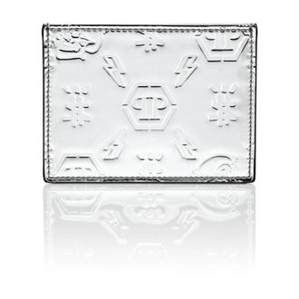 Philipp Plein Verspiegelter Kartenhalter aus Leder - - Accessories - Herren - Grau - ONE SIZE