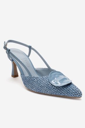 Prologue Levia Geflochtener Slingback-Pump mit spitzer Zehenpartie