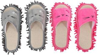 BESPORTBLE Abaodam Pantoufles &agrave; Serpilli&egrave;re Mignonnes Lot de 2 Taille M 26 CM Pantoufles de Nettoyage R&eacute;utilisables pour Sols Chaussures Balai Pratiques pour Fem