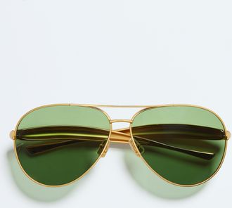 Bottega Veneta Lunettes De Soleil Aviateur Sardine - Bottega Veneta