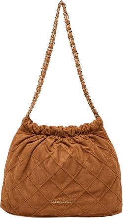 Carlo Colucci Femme, Sacs, Brun, Taille: ONE Size Sac bandouli&egrave;re en daim