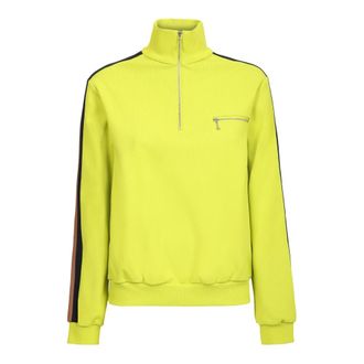 Tory Burch Femme, Sweatshirts et sweats &agrave; capuche, Vert, Taille: 38 FR Pull Vert avec Col Haut