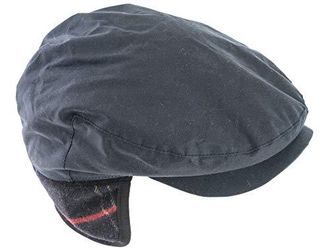 Barbour Cheviot Wax Flat Cap MHA0294 NY91 BLU