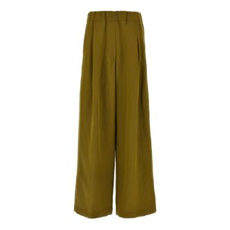 Dries Van Noten Femme, Pantalons, Vert, Taille: 38 FR Pila Wool Blend Pants