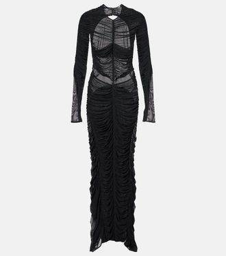 MUGLER Robe aus Mesh