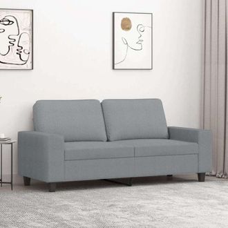 vidaXL vidaXL 2-Sitzer-Sofa Hellgrau 140 cm Stoff