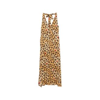 Alessandro Enriquez &Auml;rmelloses Kleid mit Animal-Print - - Dresses - Damen - Beige - XS