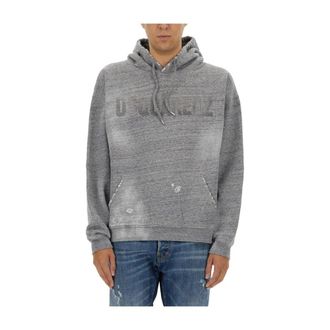 Dsquared2 Sweatshirt mit Logo - - Sweatshirts & Hoodies - Herren - Grau - XL