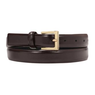 Kazar Schmaler brauner G&uuml;rtel mit goldener Schnalle - - Accessories - Damen - Braun - 80 CM