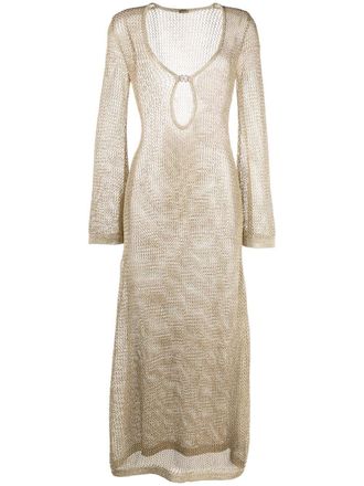 Dodo Bar Or robe en r&eacute;sille Etta &agrave; design m&eacute;tallis&eacute;