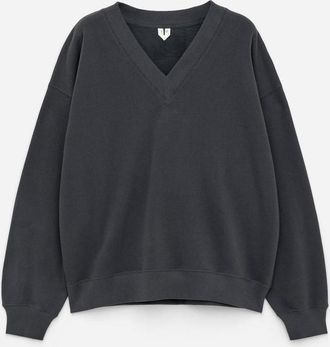 Arket Sweatshirt Mit V-Ausschnitt -Grau