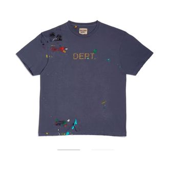 Gallery Dept. Homme, Tops, Bleu, Taille: S T-shirt Logo Peint à la Main Marine