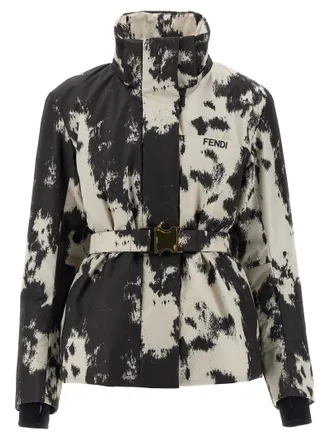 Fendi Womens Multicolor Polyester Shell Jacket Clothing