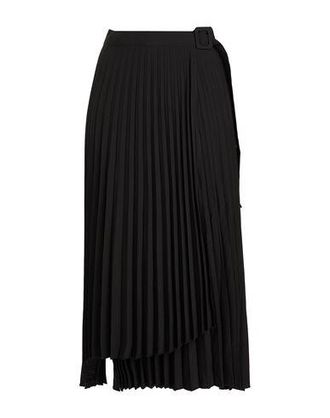 8 by YOOX RECYCLED POLY PLEATED WRAP MIDI SKIRT