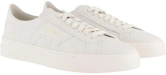 Santoni Low-Top Sneaker - Men Sneakers - Gr. UK_10_5 - in Wei&szlig; - f&uuml;r Damen