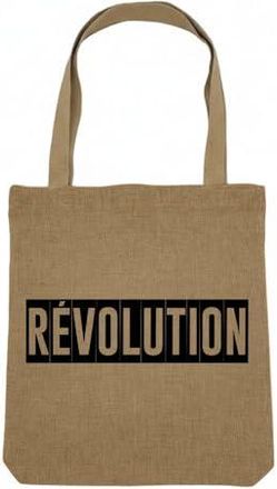 Fabulous Sac Shopping Tote Bag Aspect Lin - REVOLUTION Militant Activise Libertaire Anarchiste - Sac de Courses Toile Epaisse 360g Beige Naturel Cabas Port&eacute; Ep