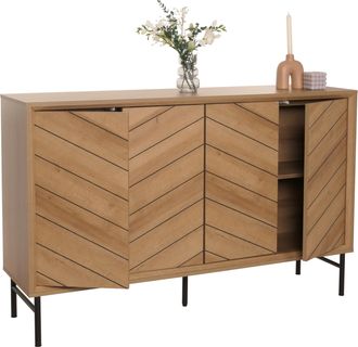 Mendler Sideboard HWC-M50, Schrank Kommode Highboard Anrichte, 94x151x40cm - Natur